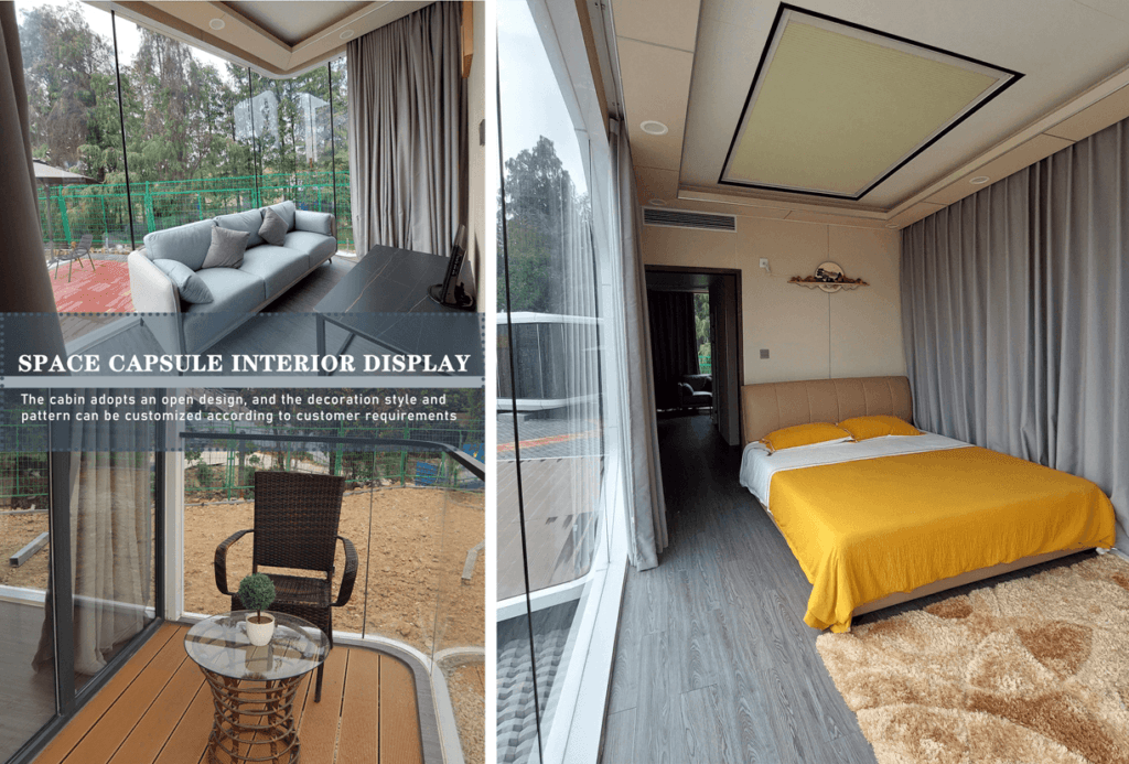 JINSOUL Space capsule house E7 model with 2 beds - Largest Capsule House Factory in The industry