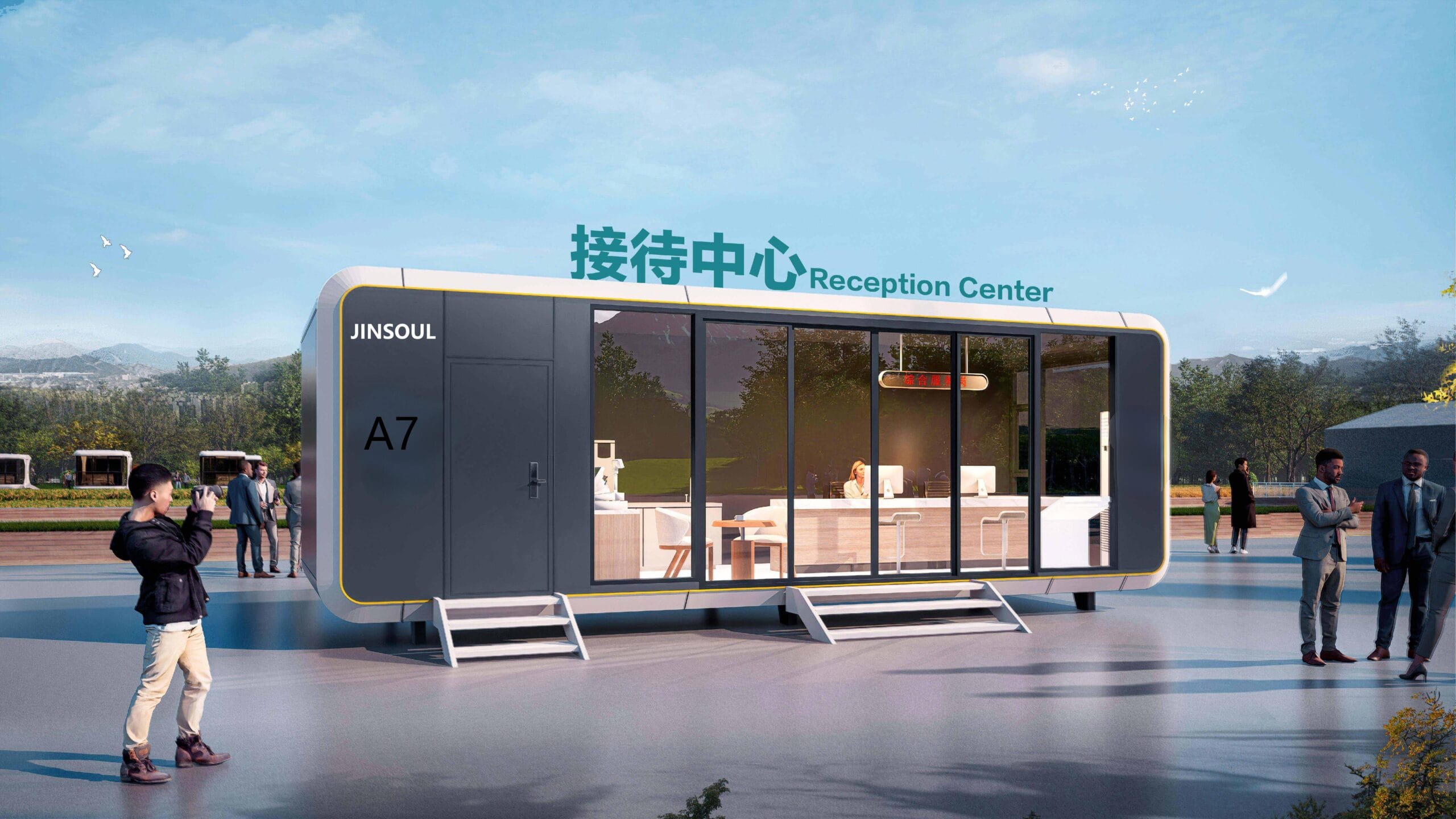 Jinsoul Apple capsule house Apple Cabin Model A7 - Largest Capsule ...